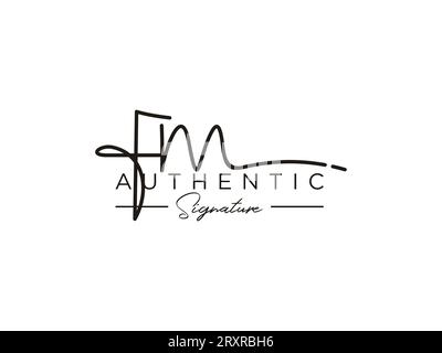 FM Letter Signature Logo Template elegant design logo Sign Symbol ...