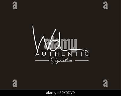 WD Letter Signature Logo Template elegant design logo Sign Symbol ...