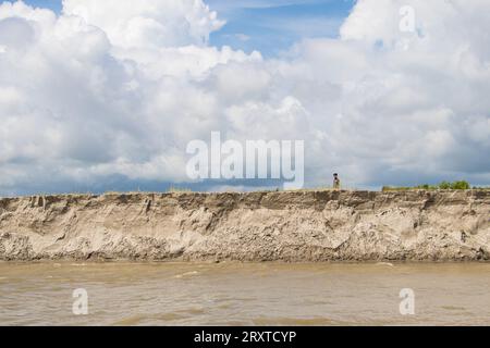 Padma Riverbank erosion photography from Padma River, Bangladesh Stock ...