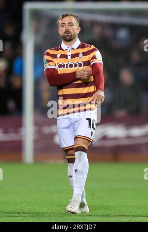 Alex Pattison of Bradford City during The Vertu Trophy match Bradford ...