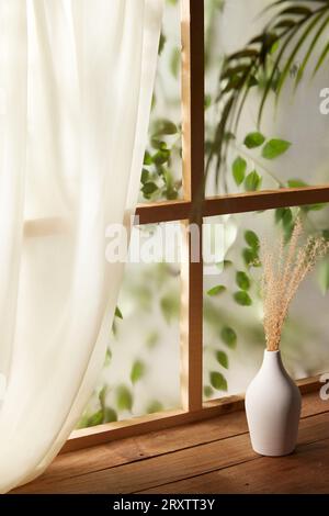 A window view of green leaves in the afternoon sunlight Stock Photo - Alamy