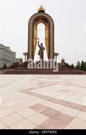 Statue of Ismail Somoni, Dushanbe, Tajikistan, Central Asia, Asia Stock ...