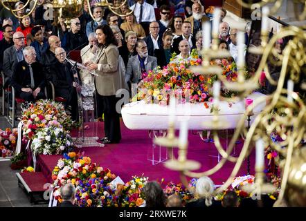 AMSTERDAM - Mayor Femke Halsema gives a speech during the funeral ...