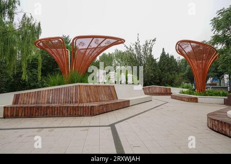 Sculptures in Yuan Dadu City Wall Ruins Park in Beijing Stock Photo - Alamy