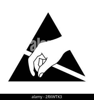 Warning Sign Static Sensitive Hazard Symbol Stock Vector Image & Art ...