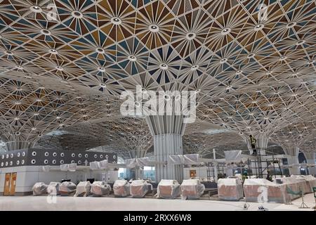 Dhaka, Bangladesh - September 26, 2023: Work on the third terminal of ...