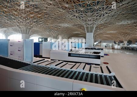 Dhaka, Bangladesh - September 26, 2023: Work on the third terminal of ...