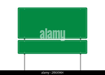 Blank Green Freeway Sign Isolated. Vector illustration Stock Vector ...