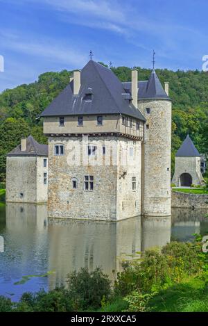 13th century Château des Carondelet, medieval moated donjon in the ...