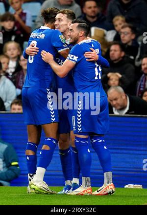 Everton's James Garner after scoring their side's first goal of the ...