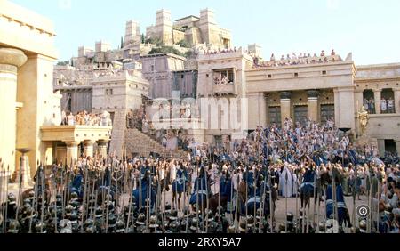 TROY 2004 Warner Bros, Pictures film with Brad Pitt as Achilles Stock ...