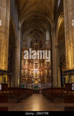 Elaborate gold altar in the 16th century San Bizente Eliza or San ...