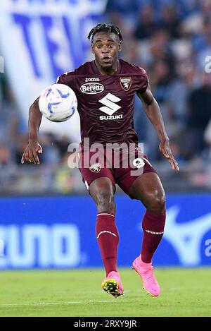 Duvan Zapata of Torino FC controls the ball during the Serie A Football ...