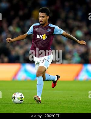 Aston Villa's Boubacar Kamara in action during the Premier League match ...