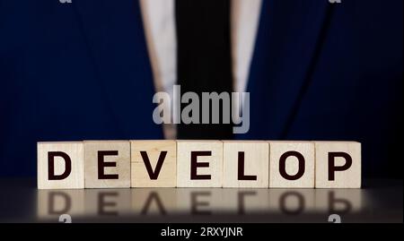 Photo of words with wooden block objects arranged into the word "DIY ...