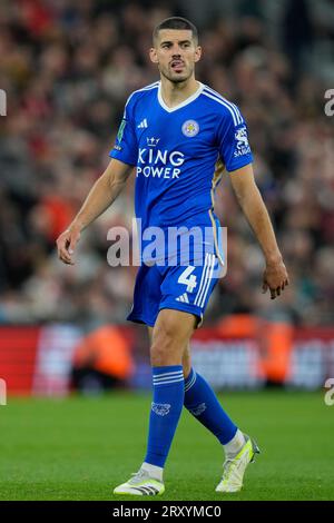 Conor Coady of Leicester City during the Sky Bet Championship match ...
