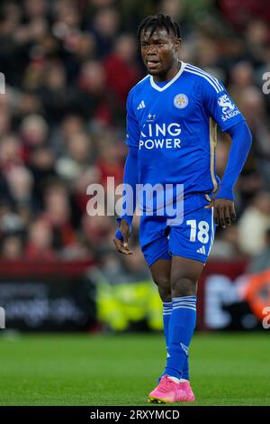 Abdul Fatawu of Leicester City during the Sky Bet Championship match ...