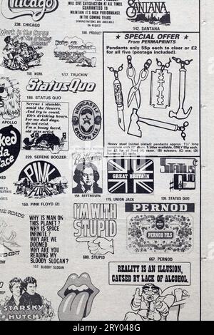 Small Ads Advertising NME 1970s Stock Photo - Alamy