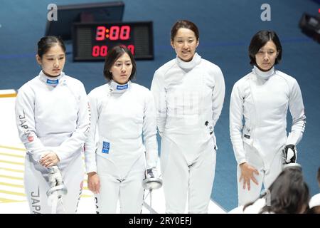 (L-R) Hana Saito, Miho Yoshimura, Nozomi Sato, Haruna Baba (JPN ...
