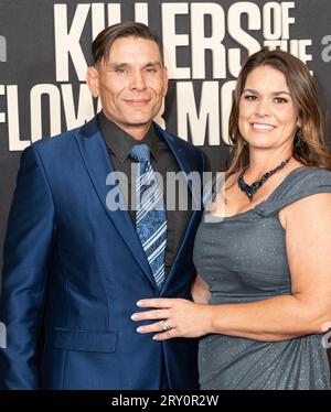 Tommy Schultz (L) attends premiere of the movie Killer os the Flower Moon at Alice Tully Hall in ...
