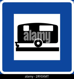 Caravan site, Road signs in Turkey. Standard traffic signs on Turkish ...