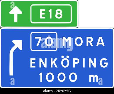 Advance exit signs, Road signs in the Philippines Stock Vector Image ...