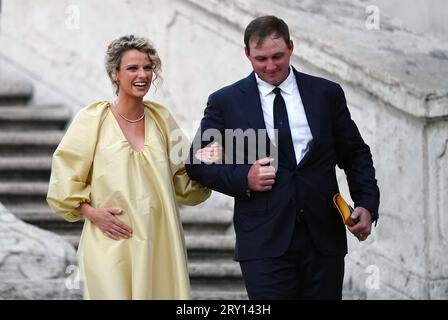 Team Europe's Robert MacIntyre and his partner Shannon Hartley at the ...