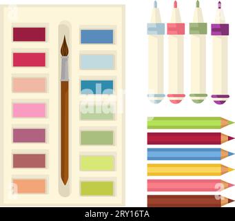 highlighters stationery color icon vector illustration Stock Vector ...
