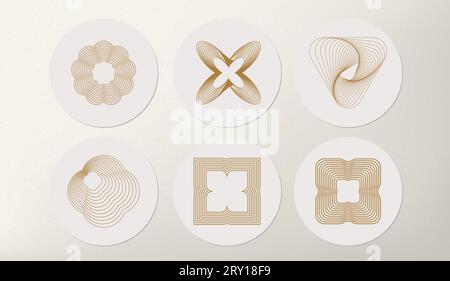 Collection of Y2K elements. Big collection of abstract graphic ...