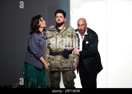 Marina Rebeka und Gabriele Viviani bei der Fotoprobe von Verdis Don ...