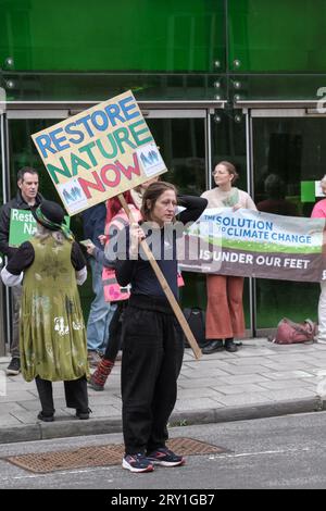 Bristol, UK. 28th Sept 2023. Environmental activists from many groups ...