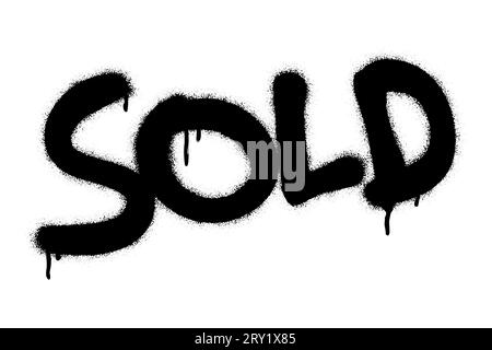 ''Sold Out'' quote. Spray paint graffiti stencil Stock Vector Image ...