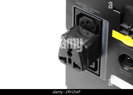 Electricity sockets IEC 60320 C13 on back of UPS Stock Photo - Alamy