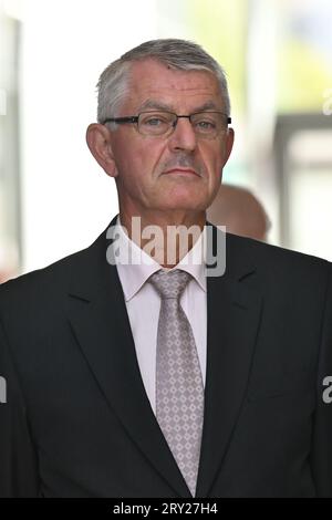 Former mayor of Brno Petr Duchon attends the unveiling of a ...
