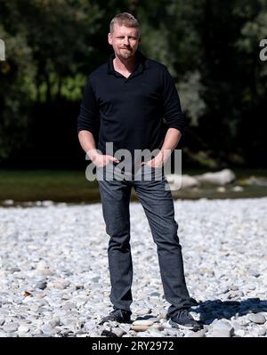 PRODUCTION - 28 September 2023, Bavaria, Grünwald: Martin Gruber, actor ...