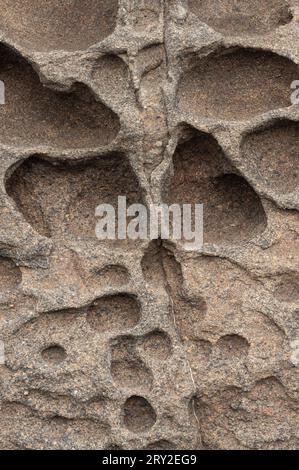 Top view of erosive pattern and texture in 'Yachat's Basalt' on the ...