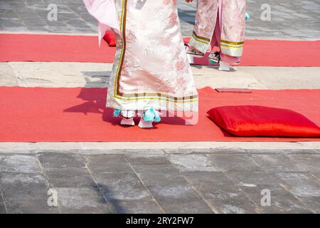 Shoes worn by concubines in the Qing Dynasty of China Stock Photo - Alamy