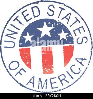 United States blue round grunge stamp Stock Vector Image & Art - Alamy
