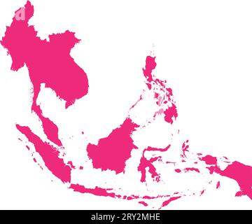 ROSE CMYK color map of SOUTH ASIA Stock Vector Image & Art - Alamy
