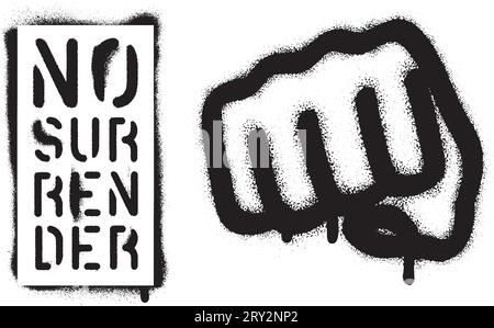 Quote ''No Surrender''. Sports and business motivational quote. Spray ...