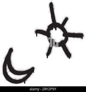 sun spray paint vector. Graffiti, grunge, sunlight graffiti spray on ...
