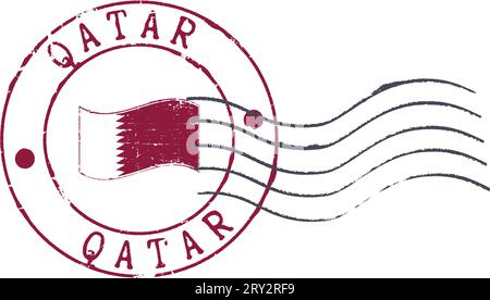 Postal grunge stamp 'Qatar' Stock Vector Image & Art - Alamy