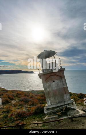 Abandoned and broken lighthouse at cabo san pablo, tierra del fuego ...