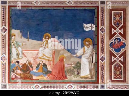 Fresco Giotto Resurrection of Jesus - Noli me tangere ("Do not touch me ...