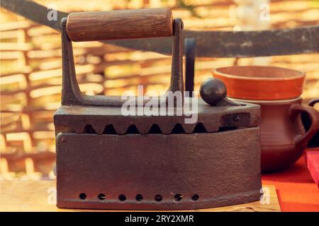 Ancient, vintage iron. It is first-ever iron. An old subject for ...