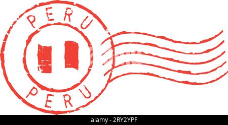 Peru stamp. Travel red rubber stamp with the map of the country, vector ...