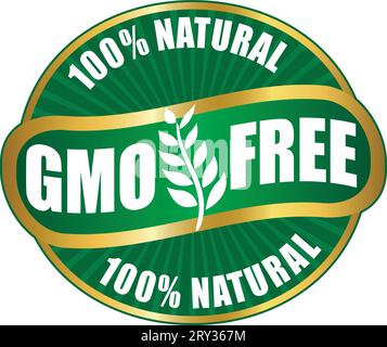 Gmo Free and 100% Natural Label Set Vector Illustration Stock Vector Image & Art - Alamy