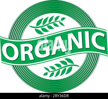 natural product sticker organic healthy vegan market logo fresh food ...