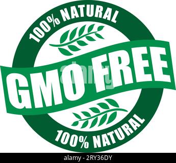 Gmo Free and 100% Natural Label Set Vector Illustration Stock Vector ...