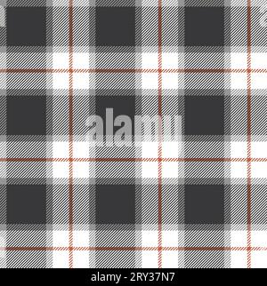 Plaid check pattern black white. Seamless fabric texture. Tartan ...